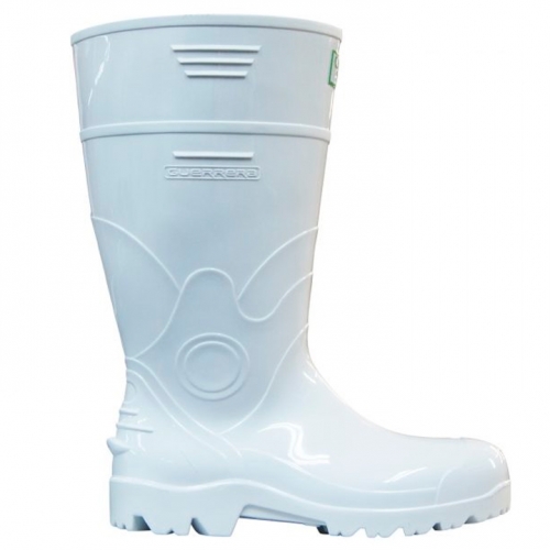 BOTA PVC SEGURIDAD ROBUSTA GUERRERA ACIDOS GRASOS BLANCA – El Siso S.A.S