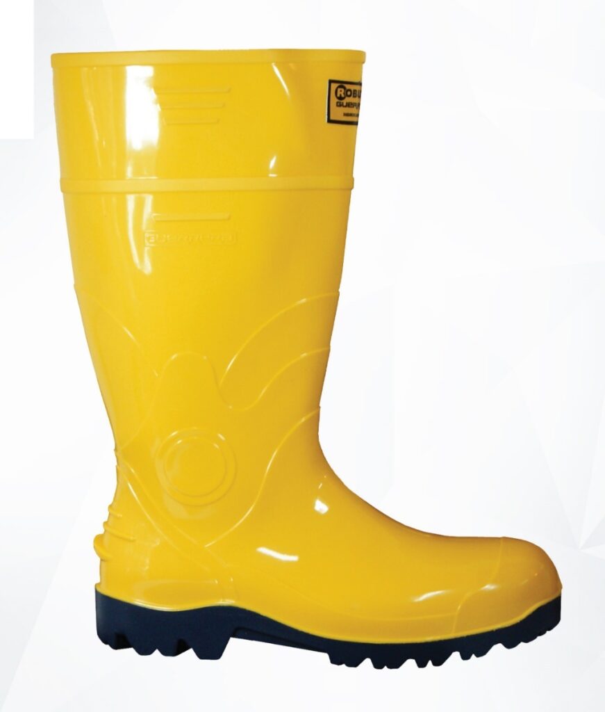 BOTA PVC SEGURIDAD ROBUSTA GUERRERA HIDROCARBUROS AMARILLA – El Siso S.A.S